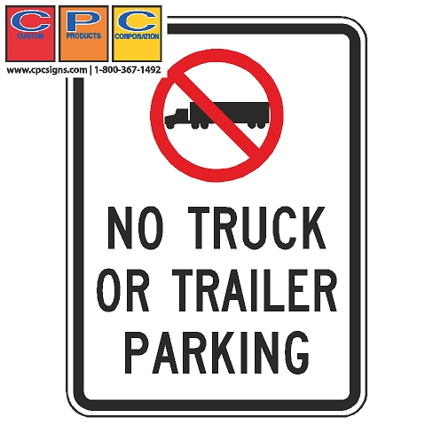 (No Truck Sym) No Truck or Trailer Parking