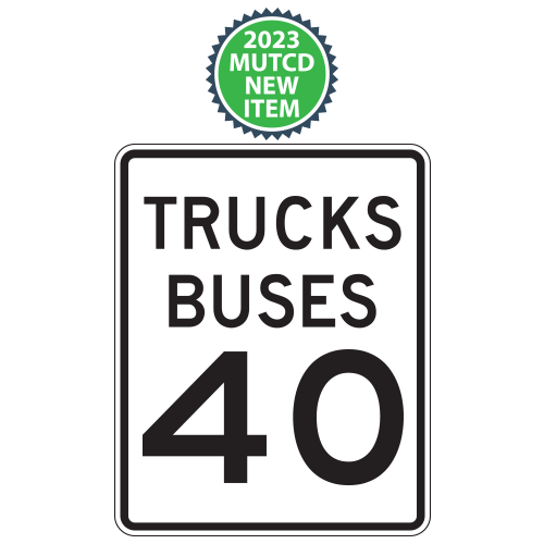 Trucks Buses Speed Limit Plaques | 2023 MUTCD Update