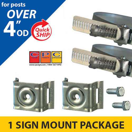 Snap Lock Assembly and Plus 4 Bracket Sign Mounting Package