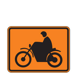 Motorcycle Warning Sign/Symbol Plaque for Traffic Control